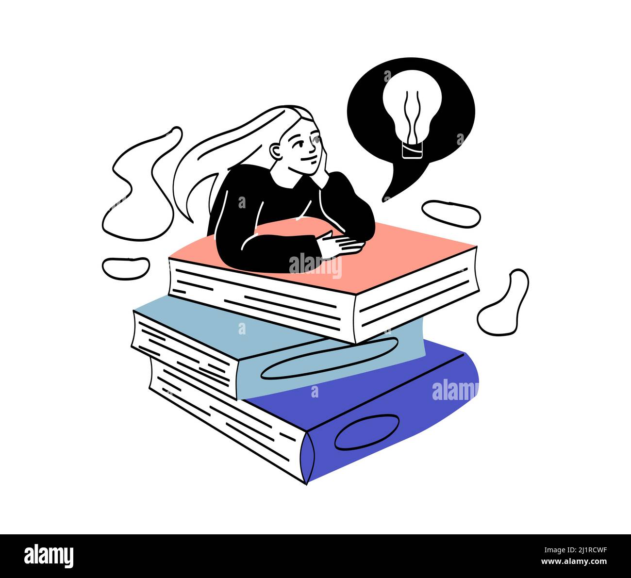 Bookshop woman Stock Vector Images - Alamy