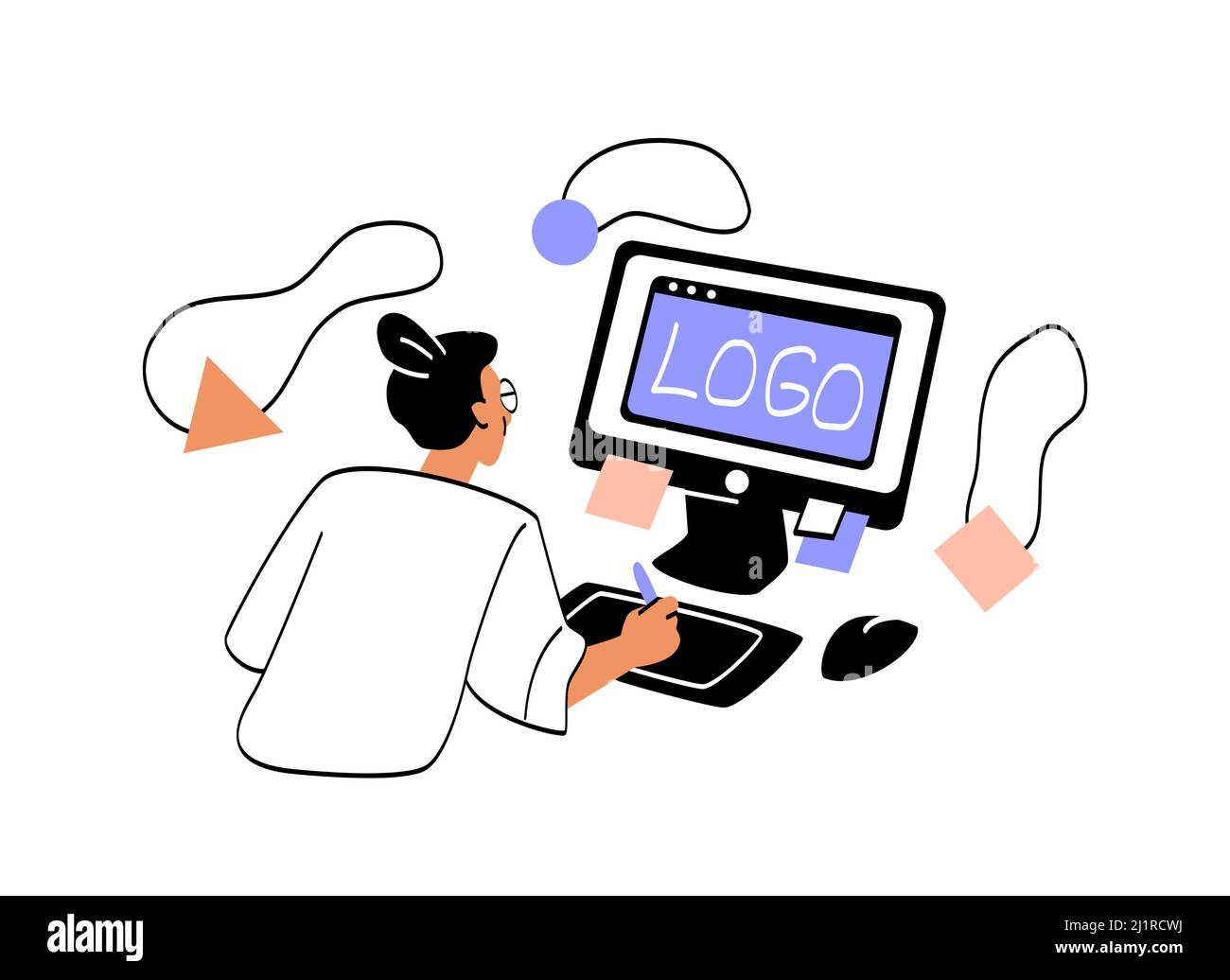 Creative worker abstract concept Stock Vector Image & Art - Alamy