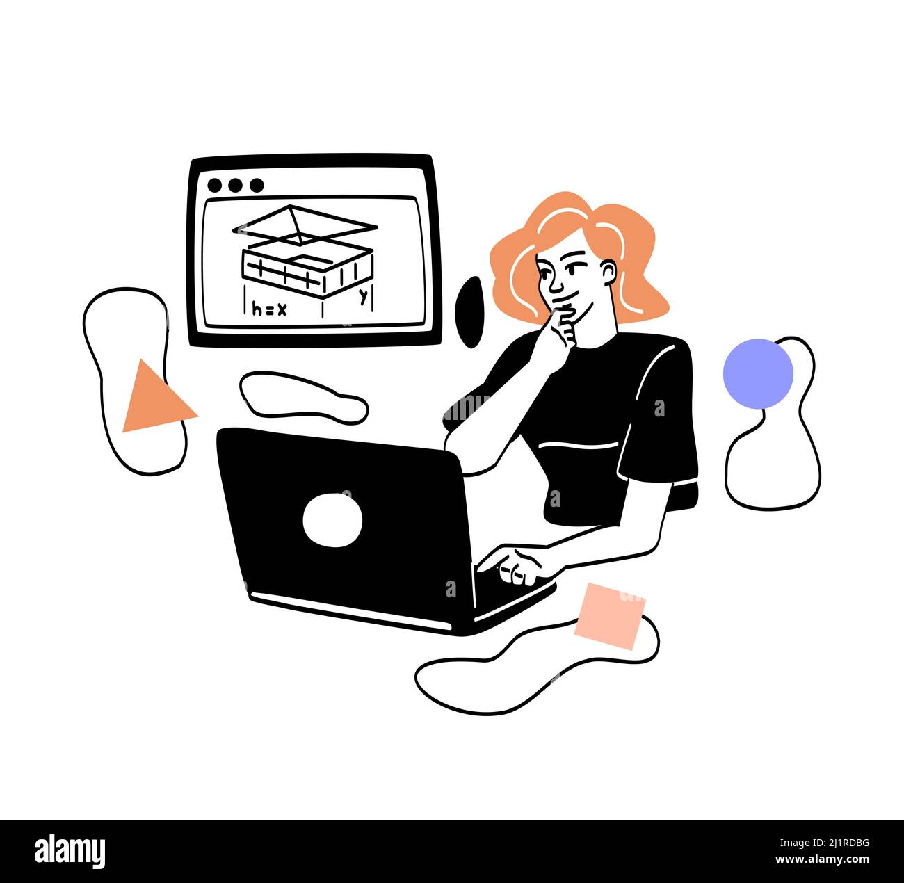 Creative worker abstract concept Stock Vector Image & Art - Alamy