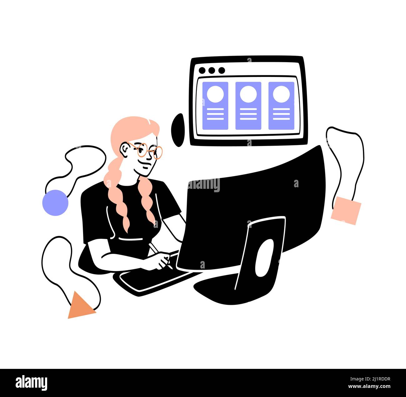 Creative worker abstract concept Stock Vector Image & Art - Alamy