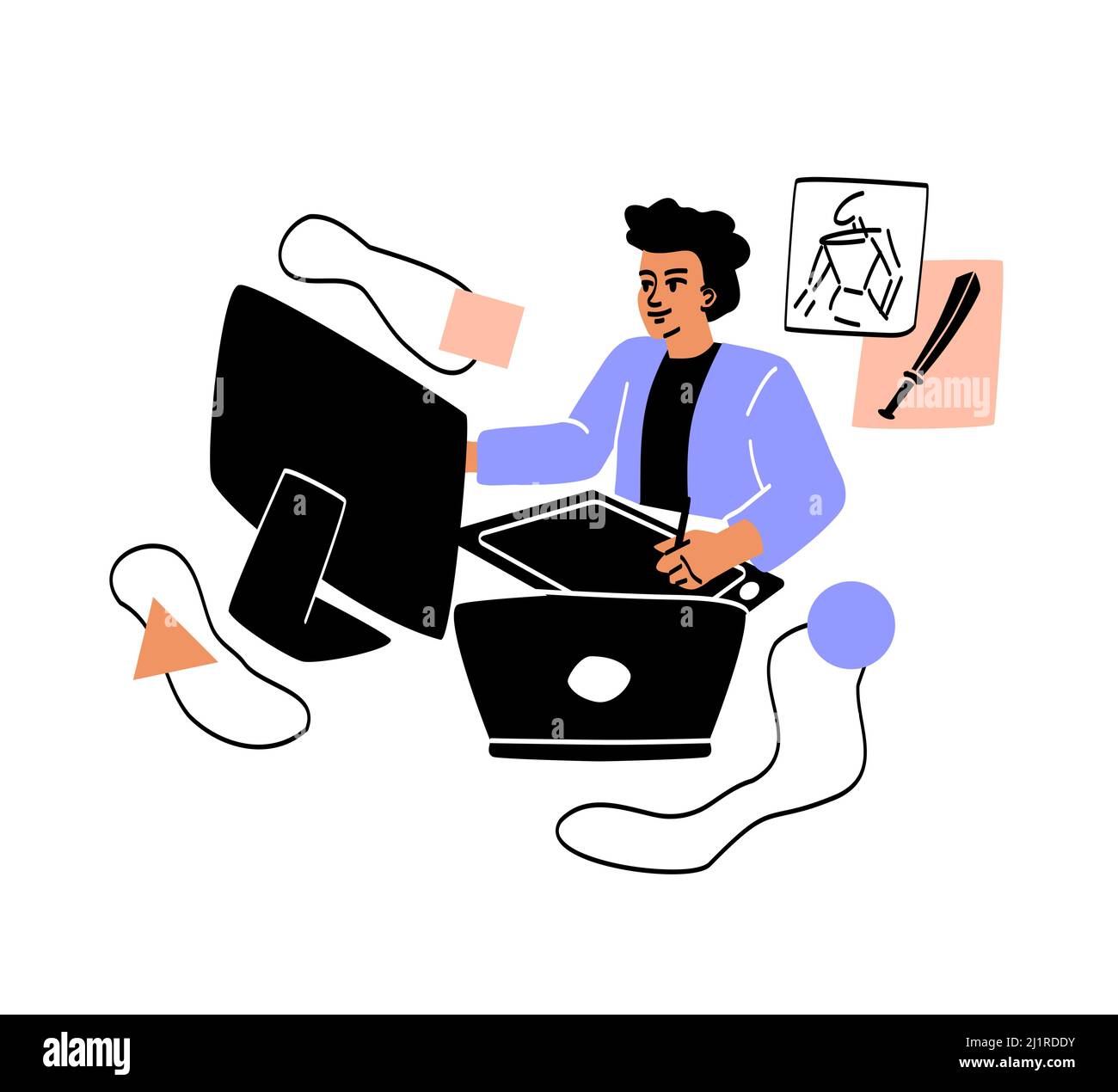 Creative worker concept Stock Vector Image & Art - Alamy