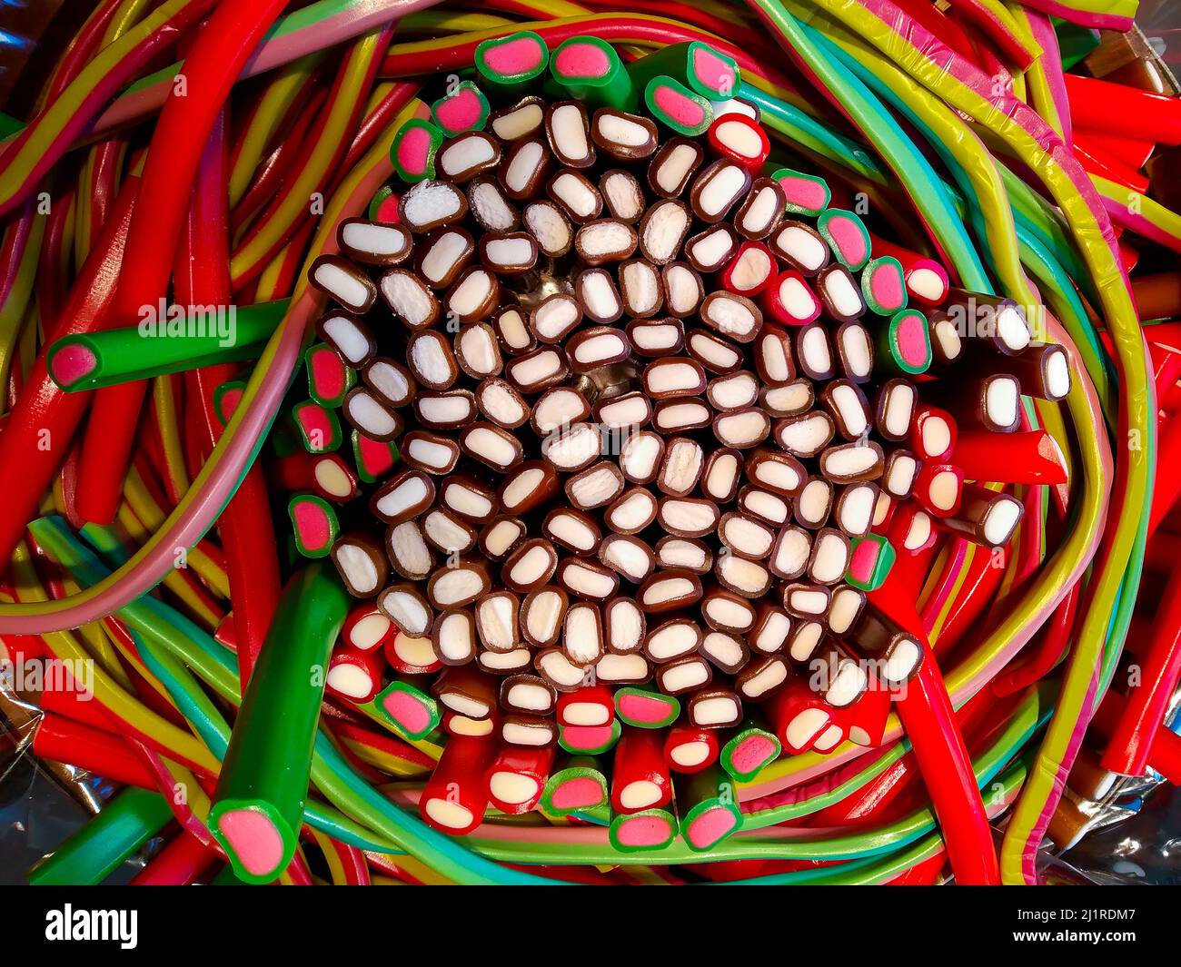 colorful chewing candy ribbons in a candy shop Stock Photo - Alamy