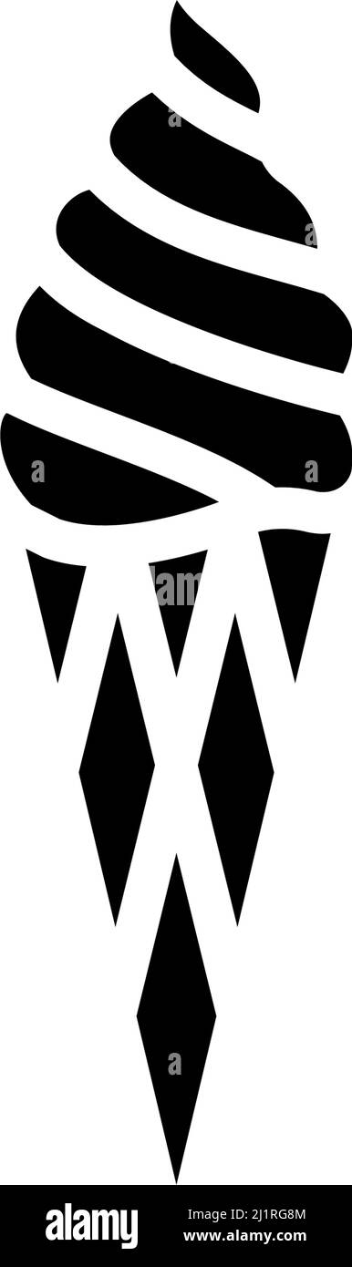 vanilla ice cream glyph icon vector illustration Stock Vector Image ...