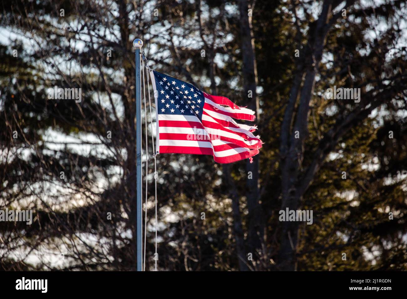 Frayed flag of the united states of america hi-res stock photography ...