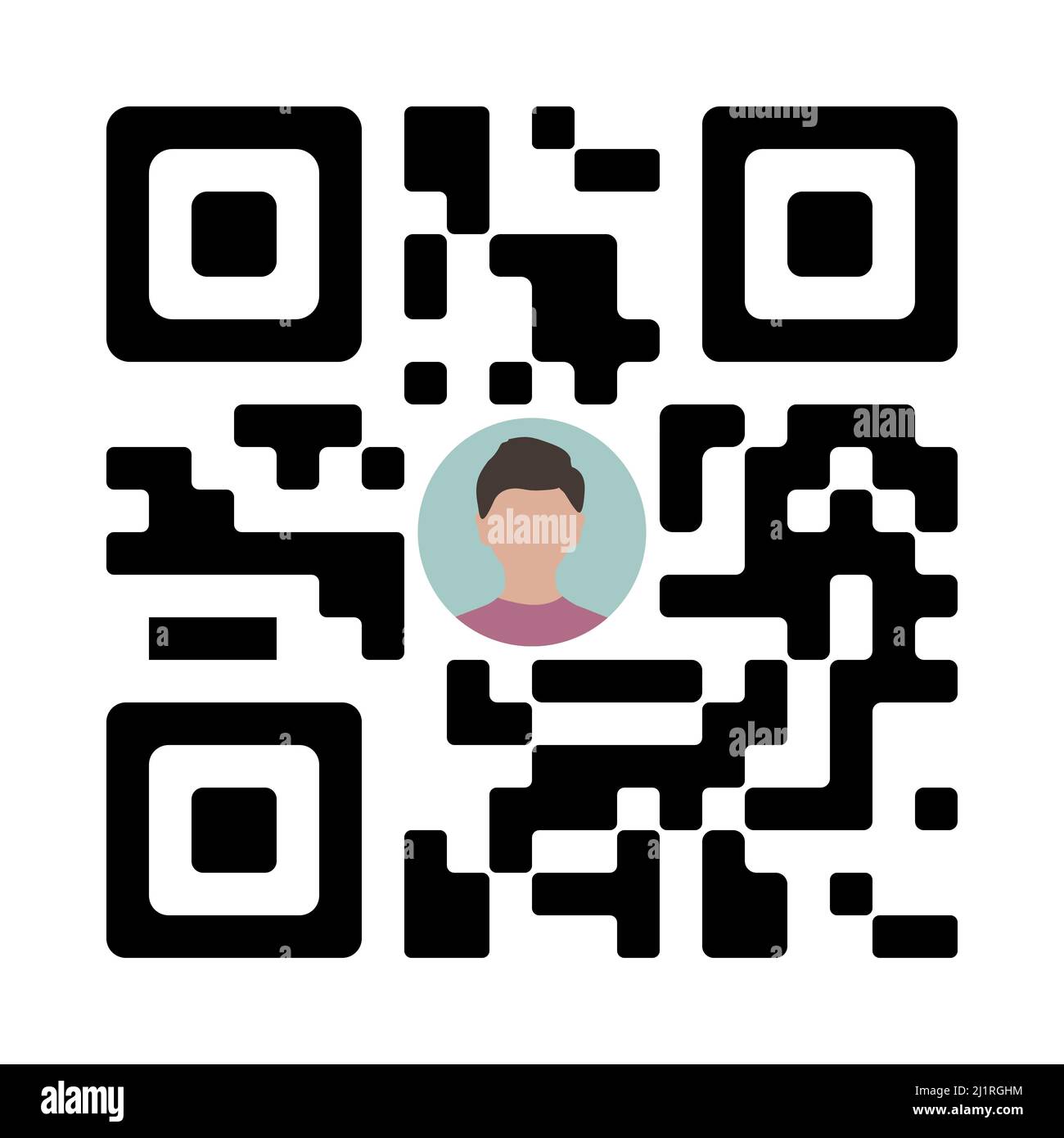 Personal Qr code sample icon isolated on white background. Vector ...