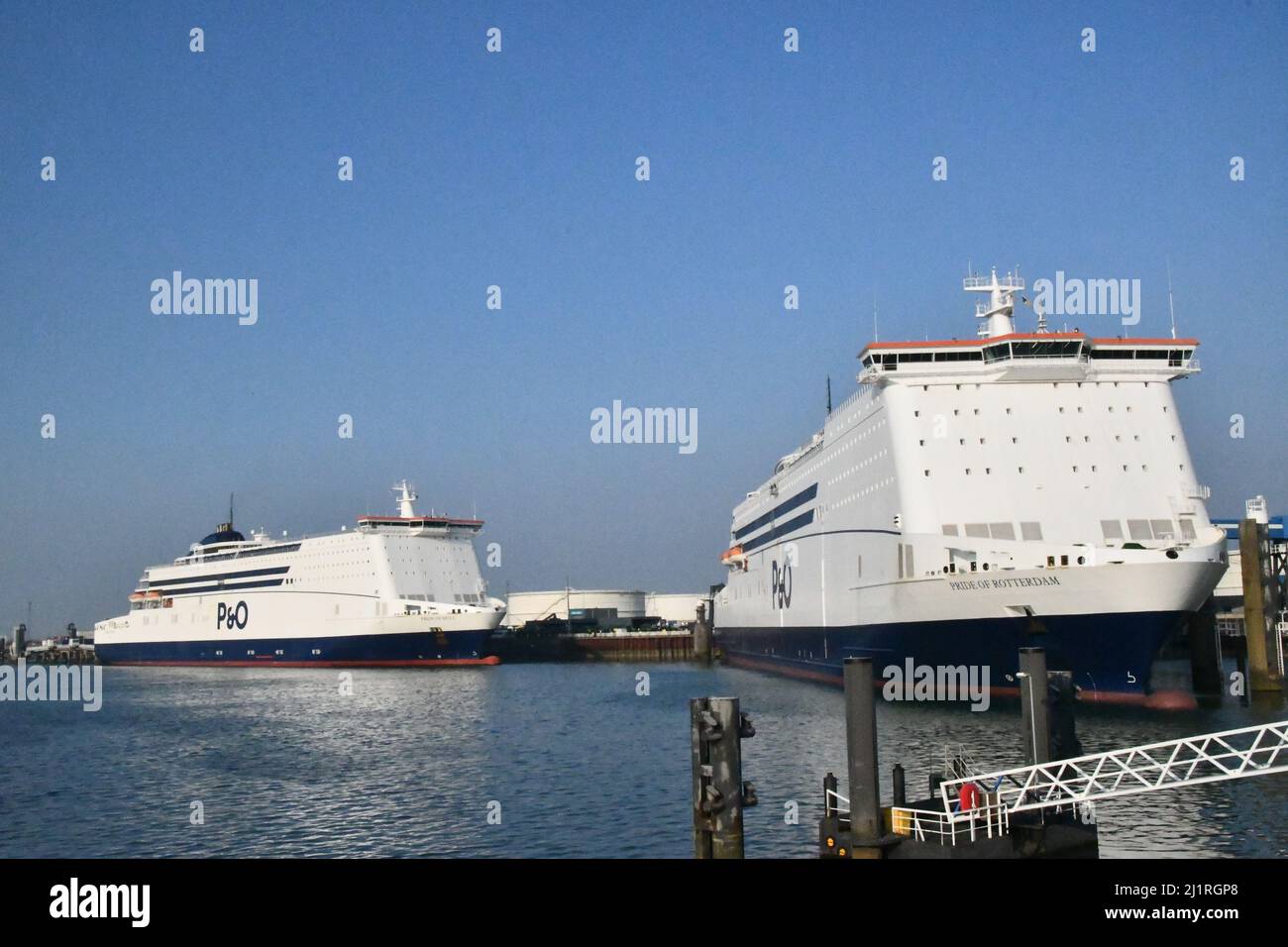 P&O ferries Pride of Hull and pride of Rotterdam moored together in ...