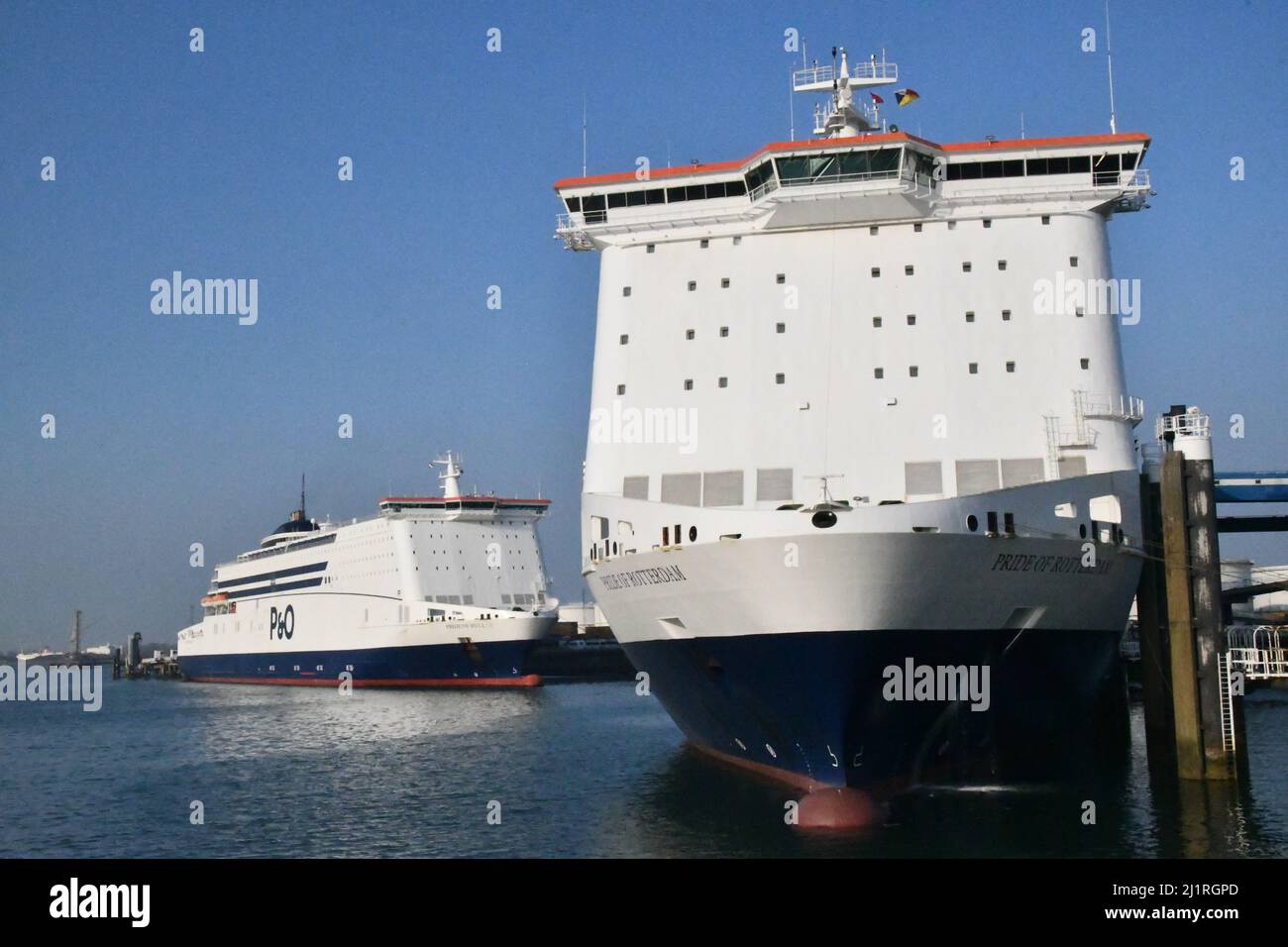 P&O ferries Pride of Hull and pride of Rotterdam moored together in ...