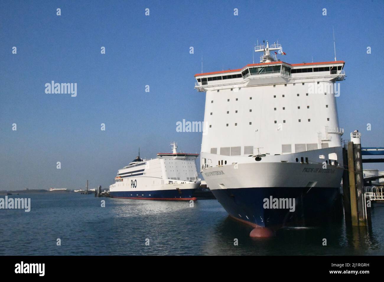 P&O ferries Pride of Hull and pride of Rotterdam moored together in ...