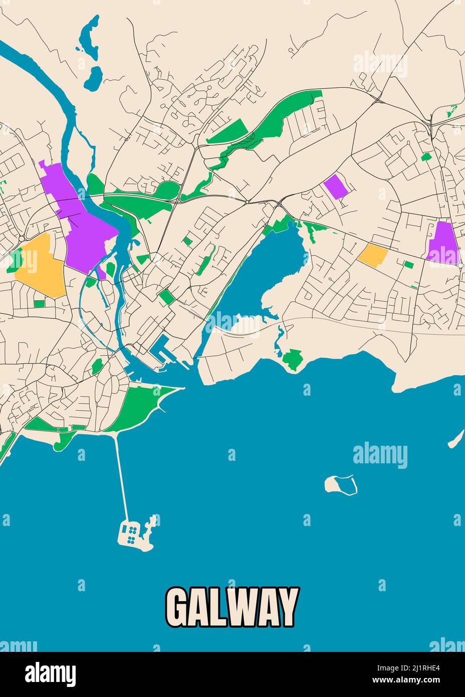 Map of galway hi-res stock photography and images - Alamy