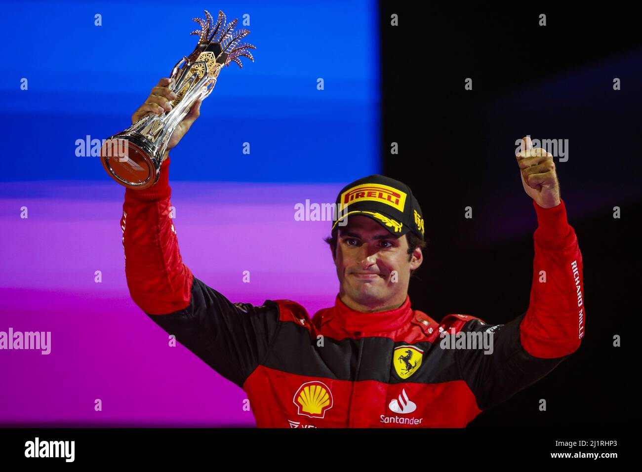 Carlos sainz podium hi-res stock photography and images - Alamy