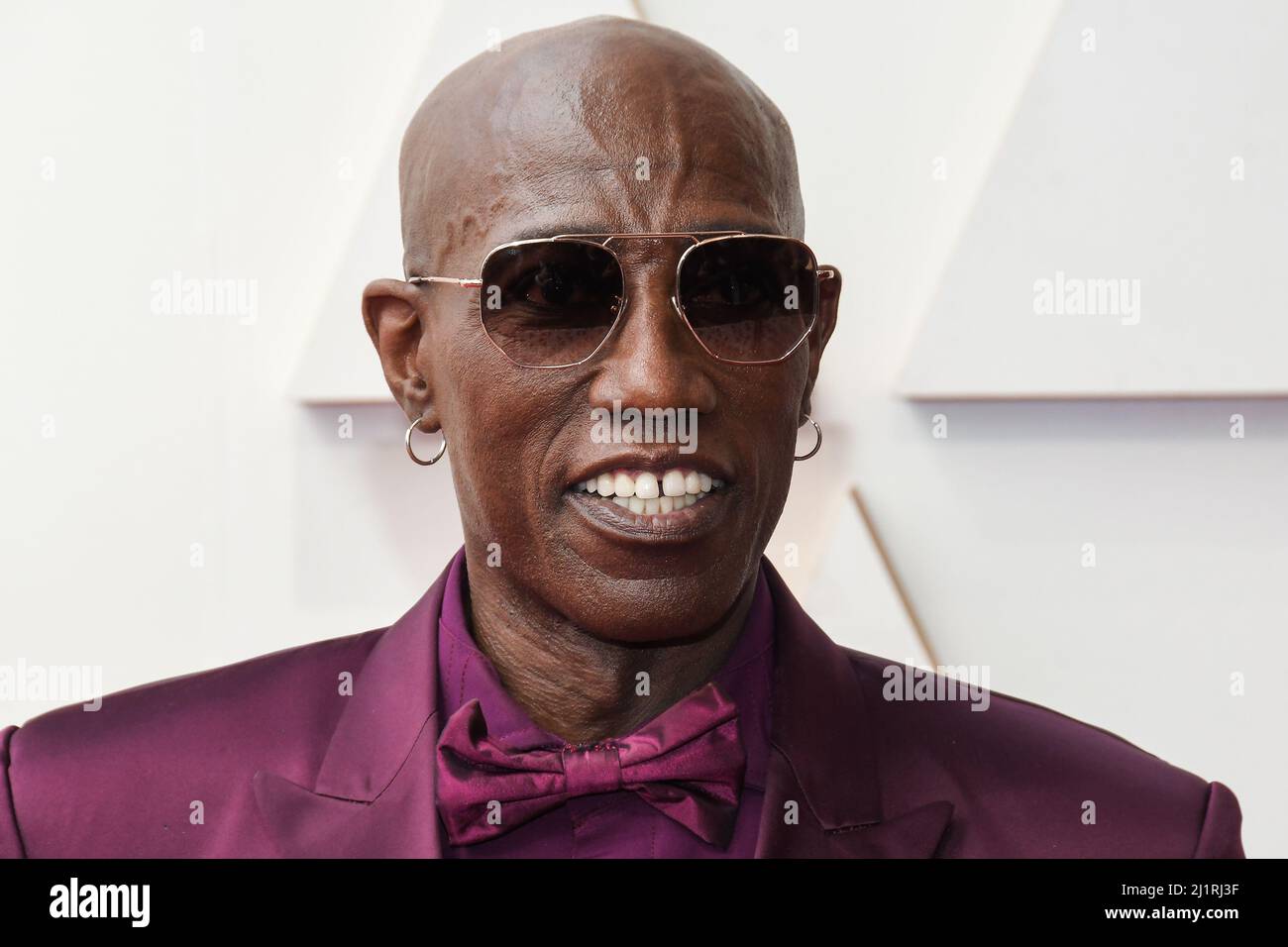 Wesley Snipes walking on the red carpet at the 94th Academy Awards held ...