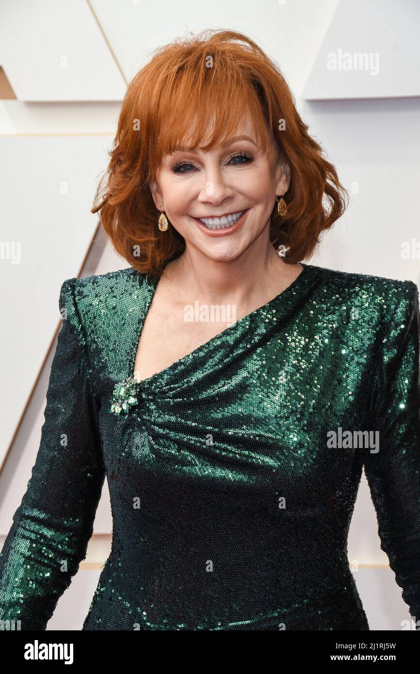 Reba McEntire walking on the red carpet at the 94th Academy Awards held ...