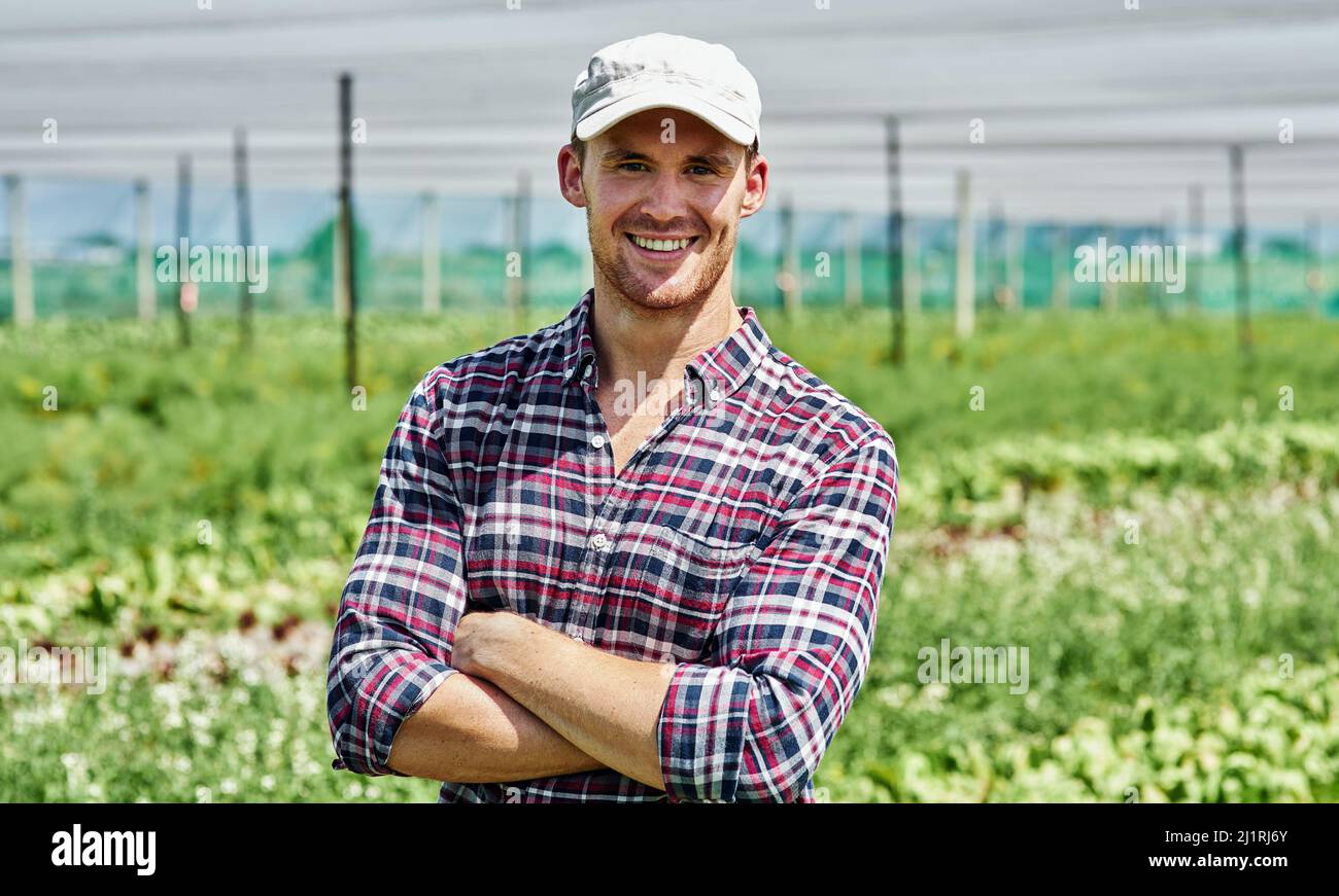 Farming has always been in my blood. Portrait of a handsome young ...