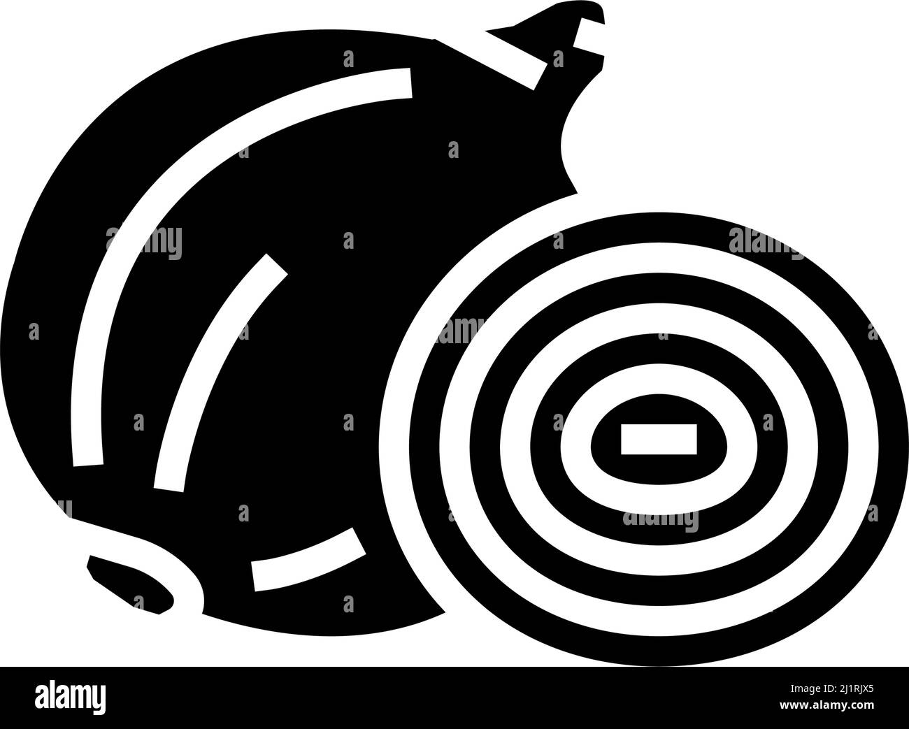 white onion glyph icon vector illustration Stock Vector Image & Art - Alamy