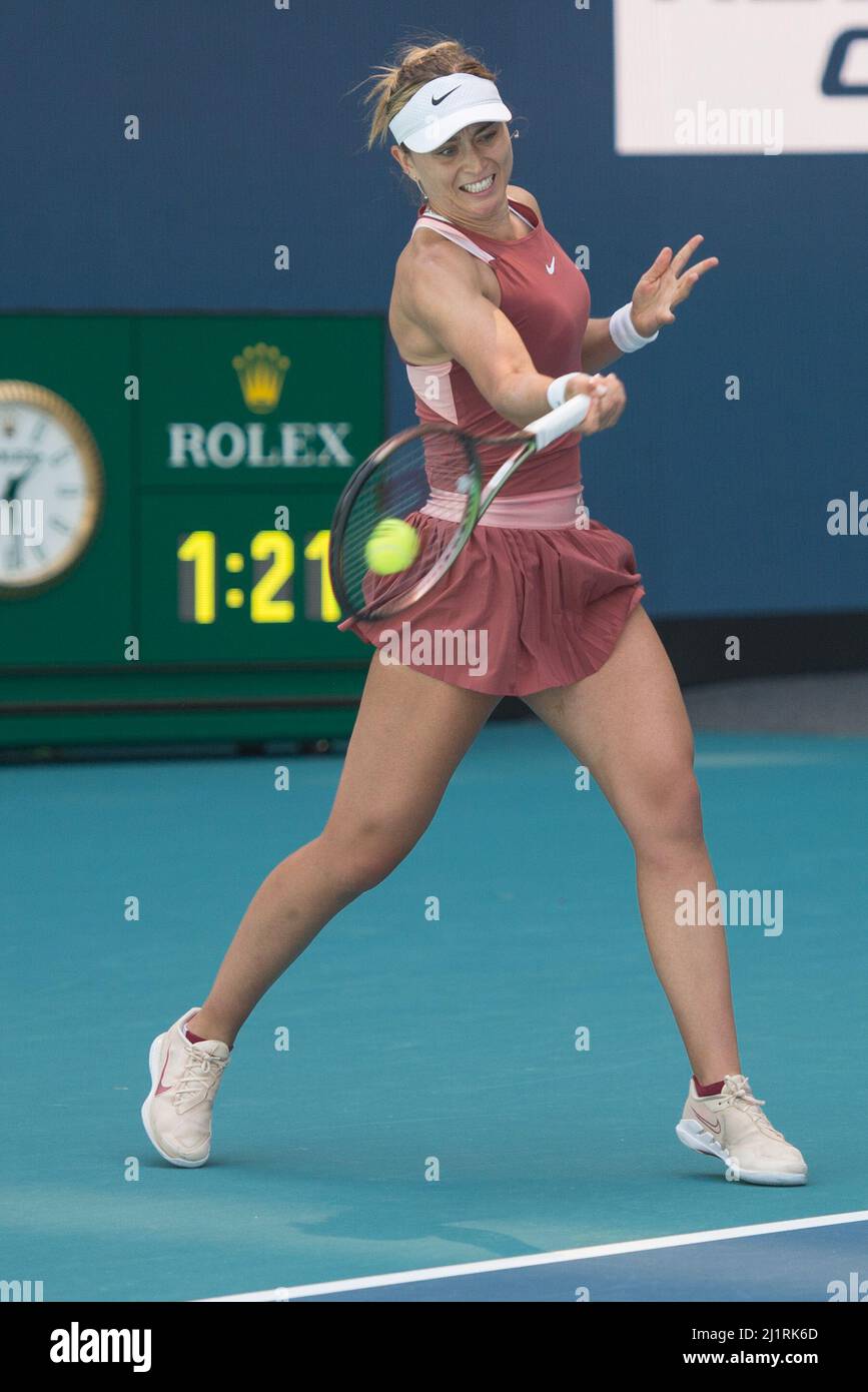 Paula Badosa (ESP) defeated Yulia Putintseva (KAZ) 6-3, 6-2, at the ...