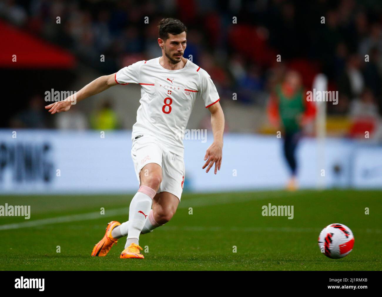 LONDON, ENGLAND - MARCH 26: Remo Freuler (Atalanta) of Switzerland in ...