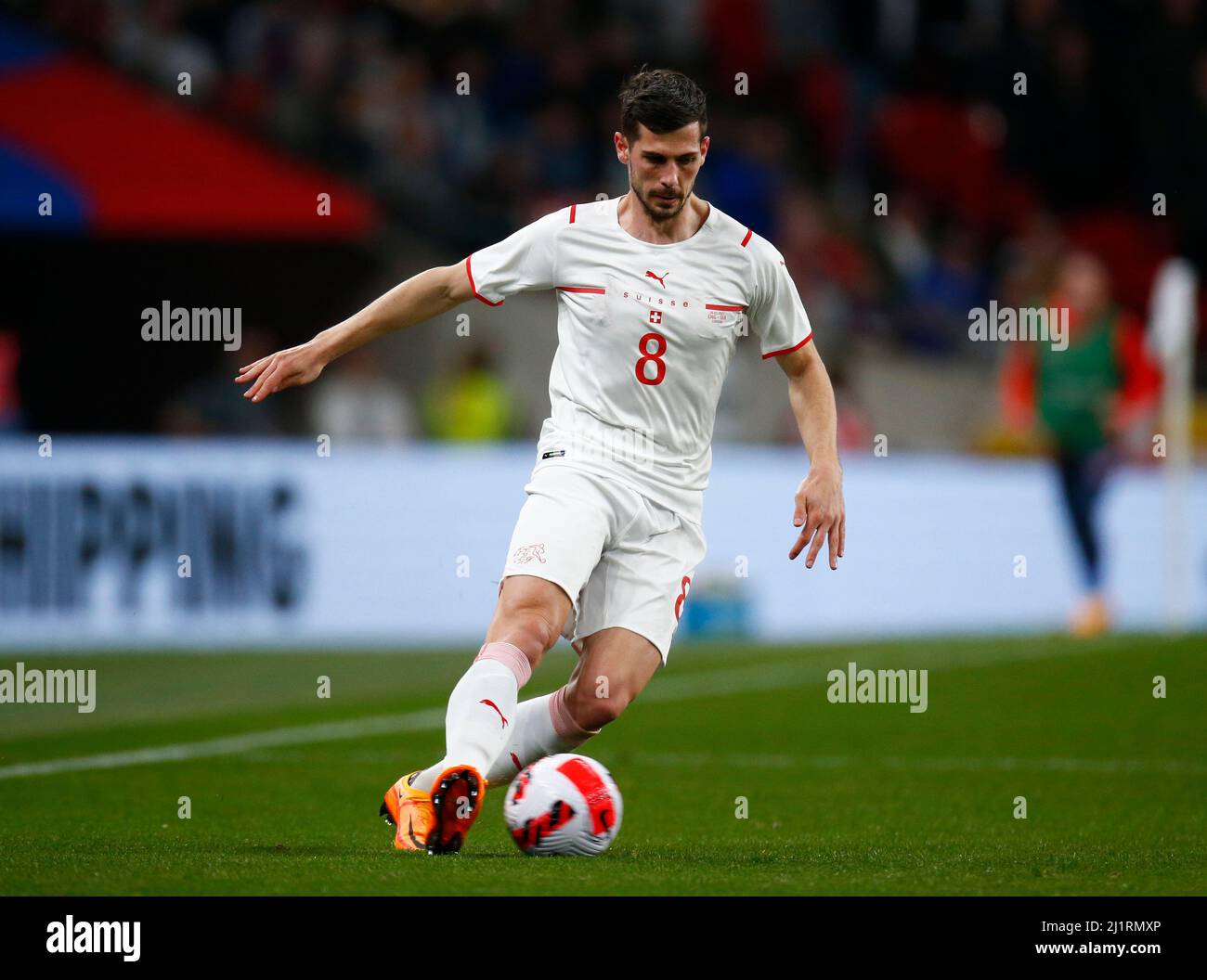 LONDON, ENGLAND - MARCH 26: Remo Freuler (Atalanta) of Switzerland in ...