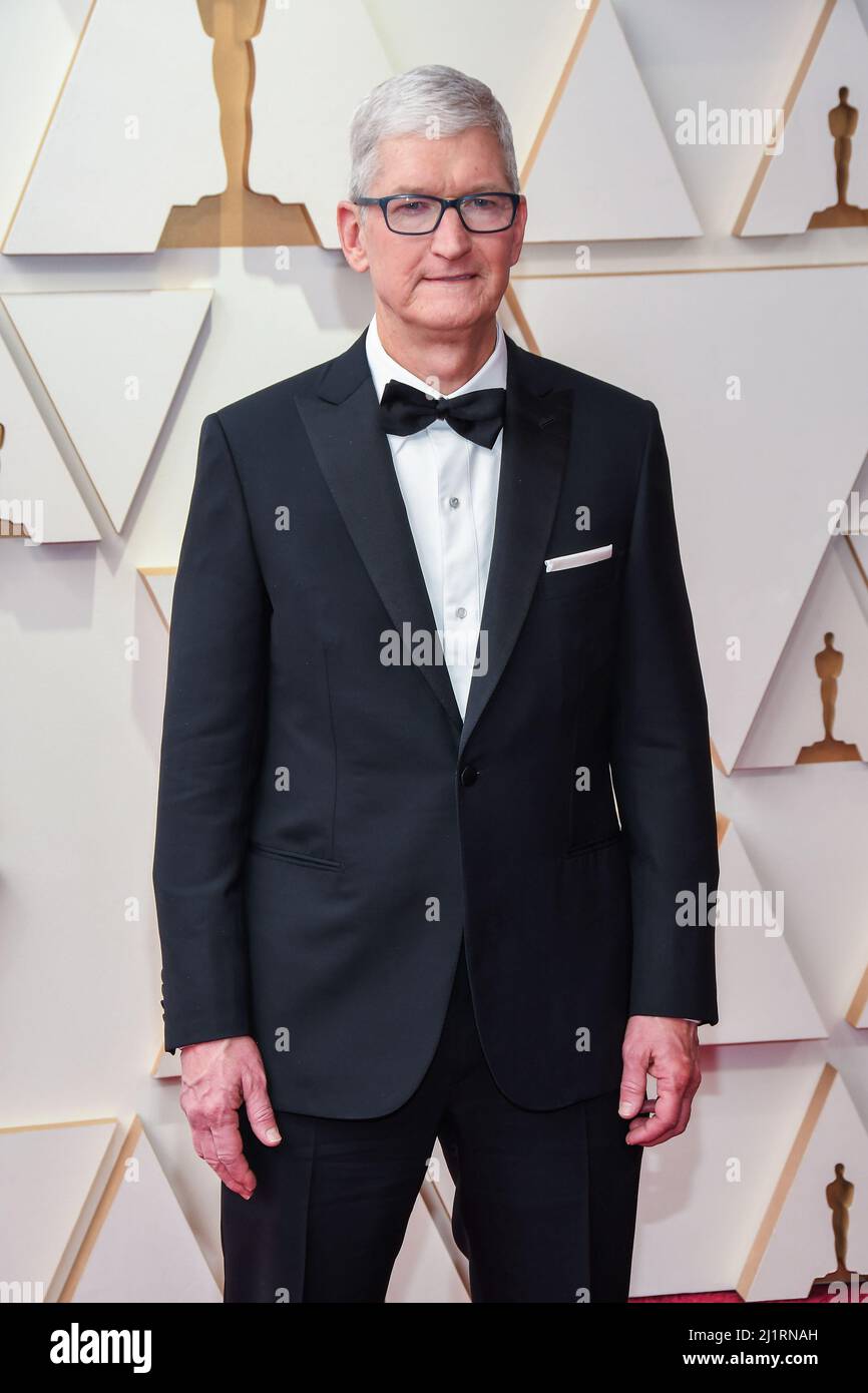 Tim Cook walking on the red carpet at the 94th Academy Awards held at ...