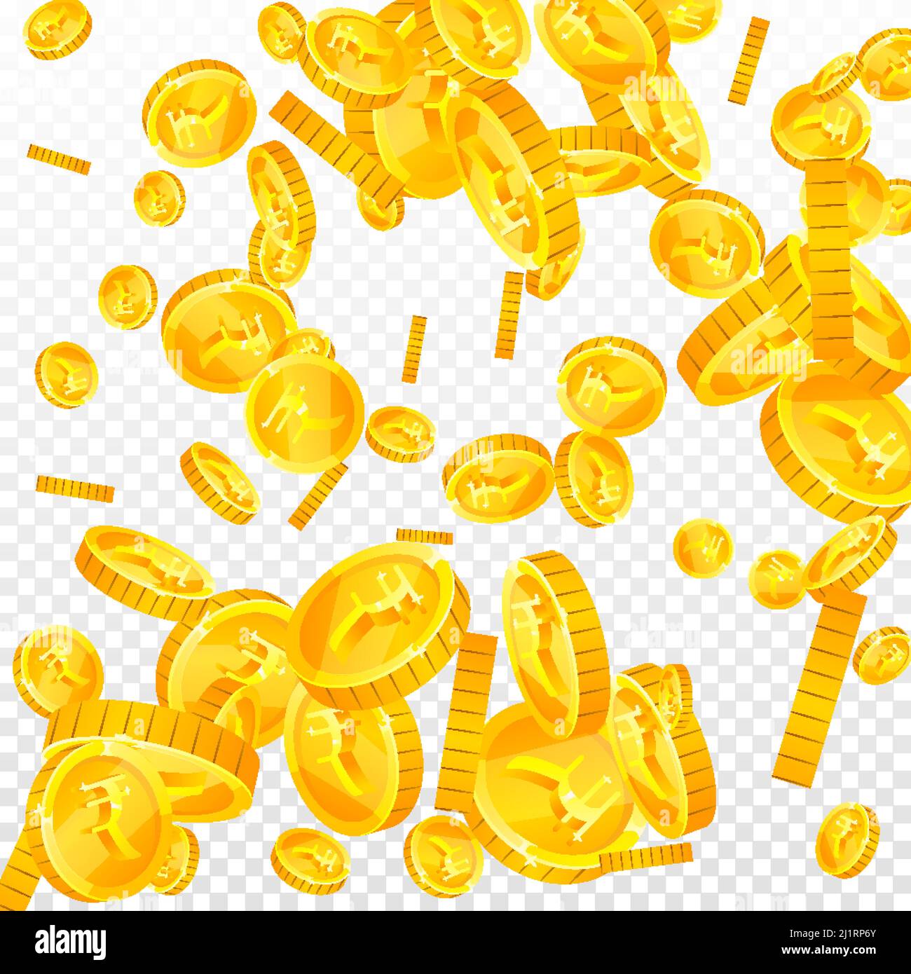 Indian rupee coins falling. Dramatic scattered INR coins. India money ...