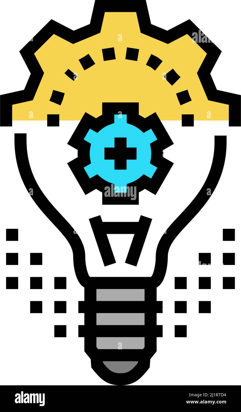 innovation light bulb color icon vector illustration Stock Vector Image ...