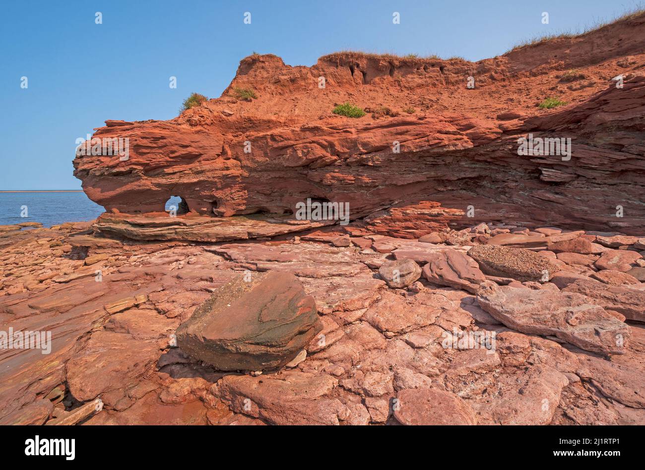 Eroded Rocks on Coastal Cliffs on the North Cape of Prince Edward ...