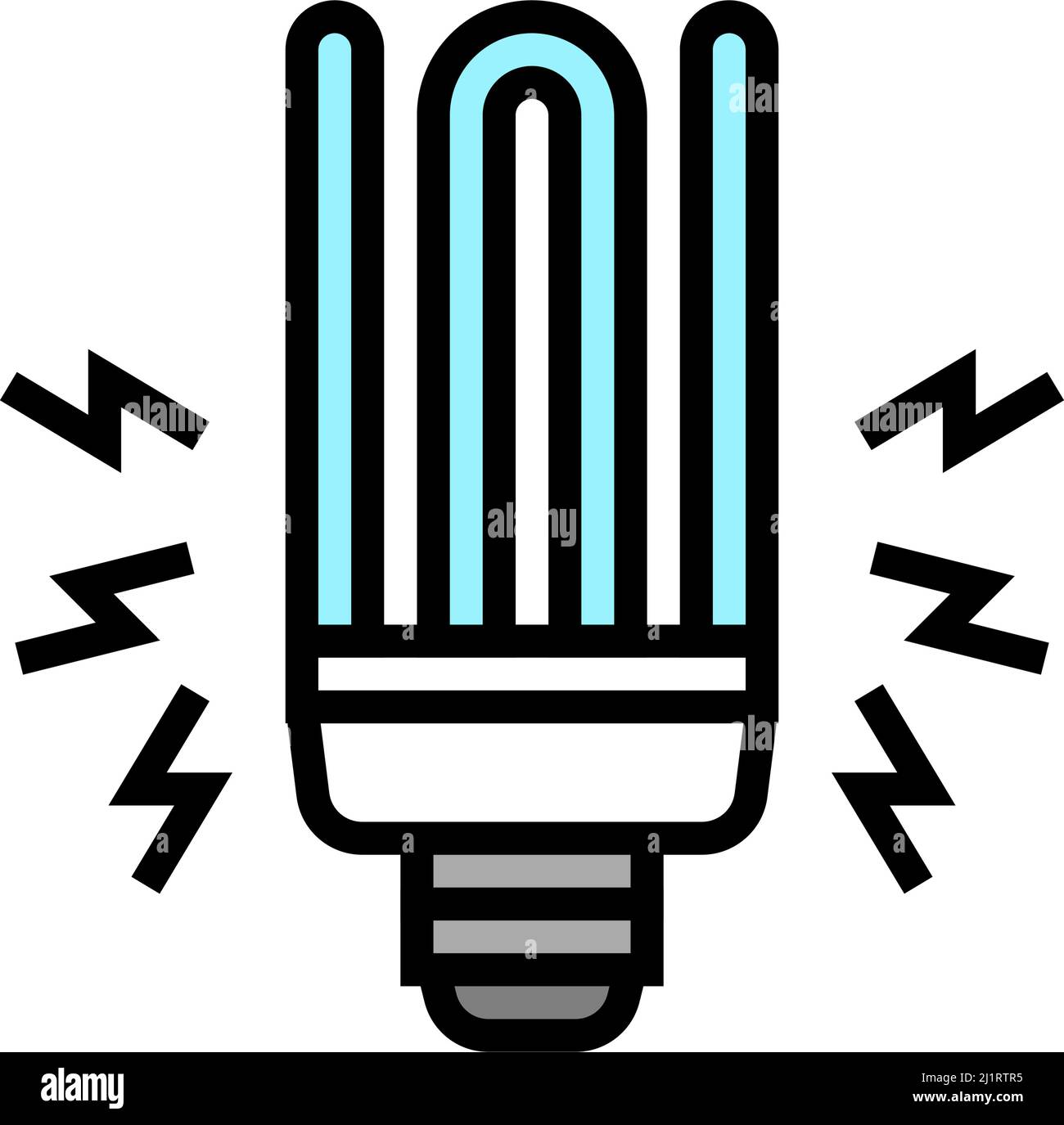 electric light bulb color icon vector illustration Stock Vector Image ...