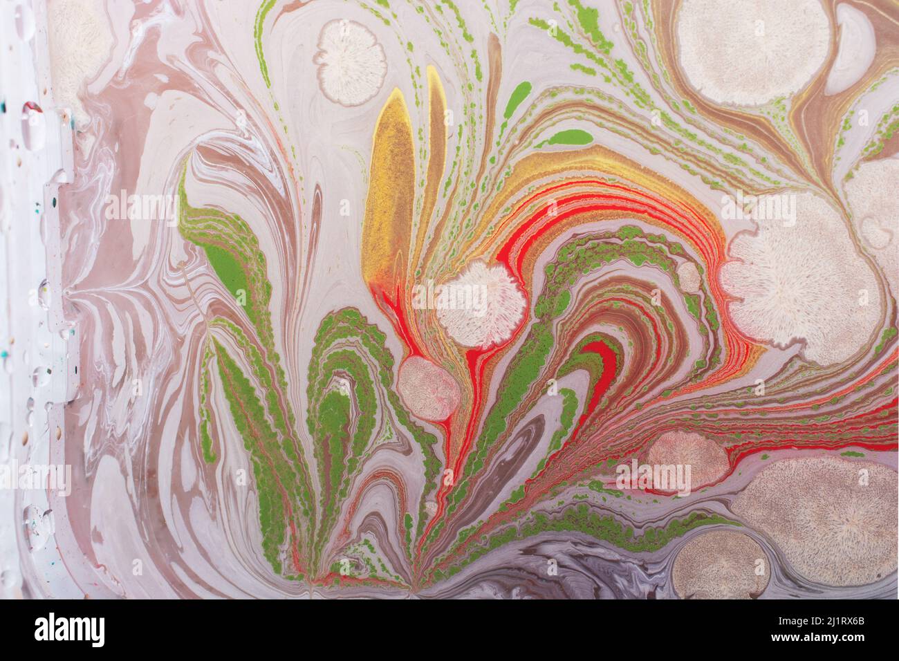 Ebru marbling handmade art, traditional Ebru technique. abstract ...