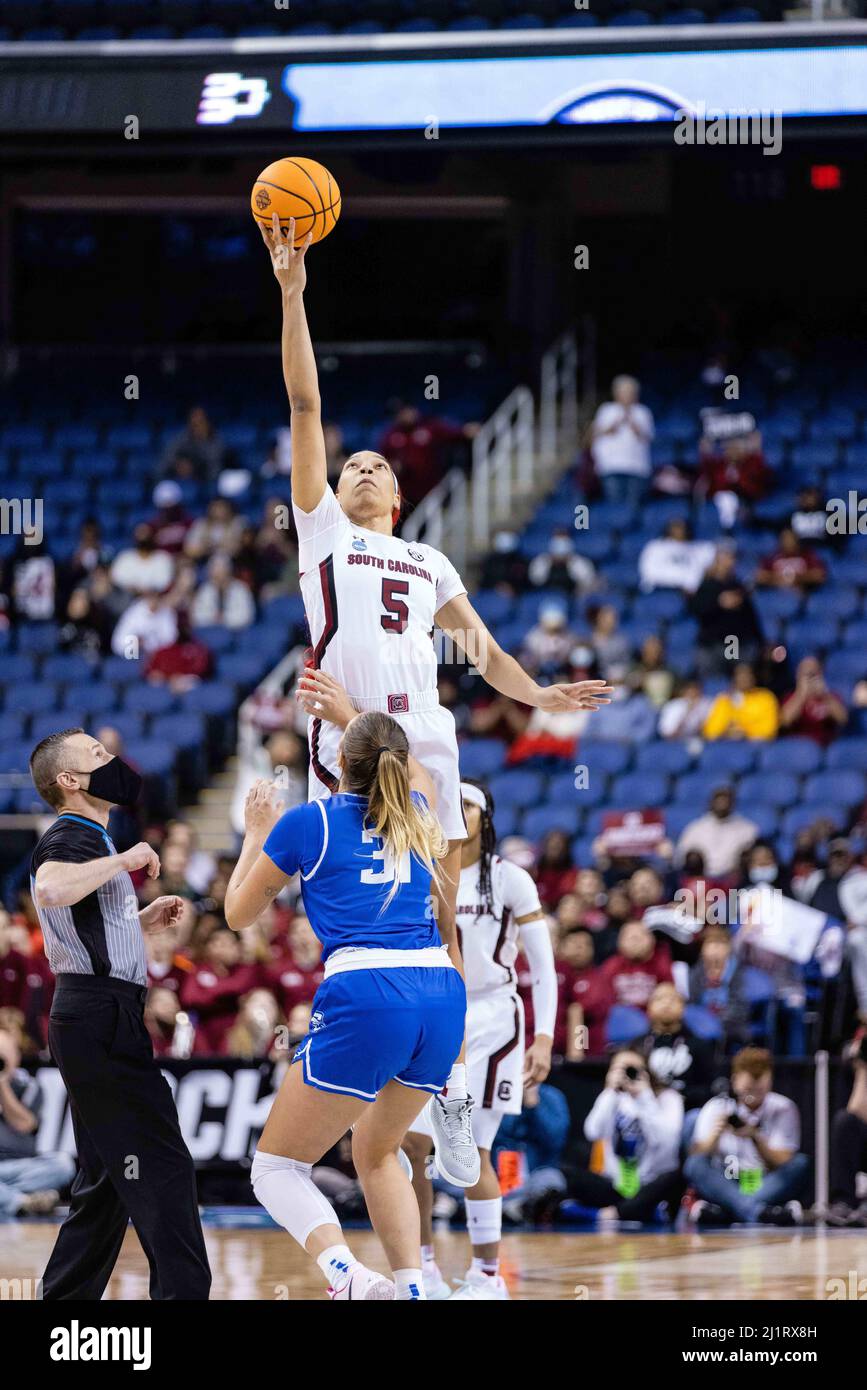 March 27, 2022: South Carolina Gamecocks forward Victaria Saxton (5 ...