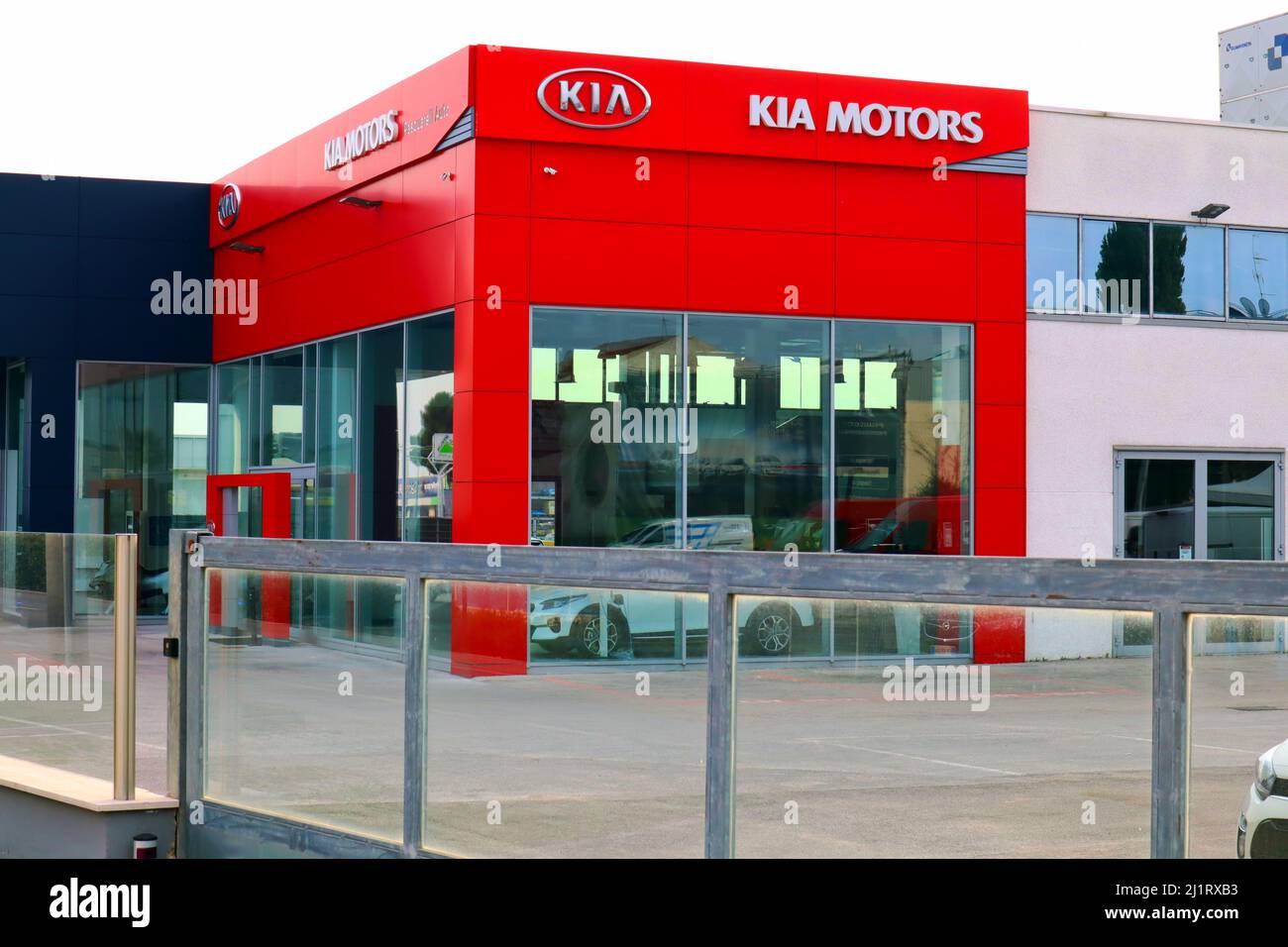 KIA Motors dealer. Kia Motors is a South Korea's automobile manufacturer Stock Photo - Alamy