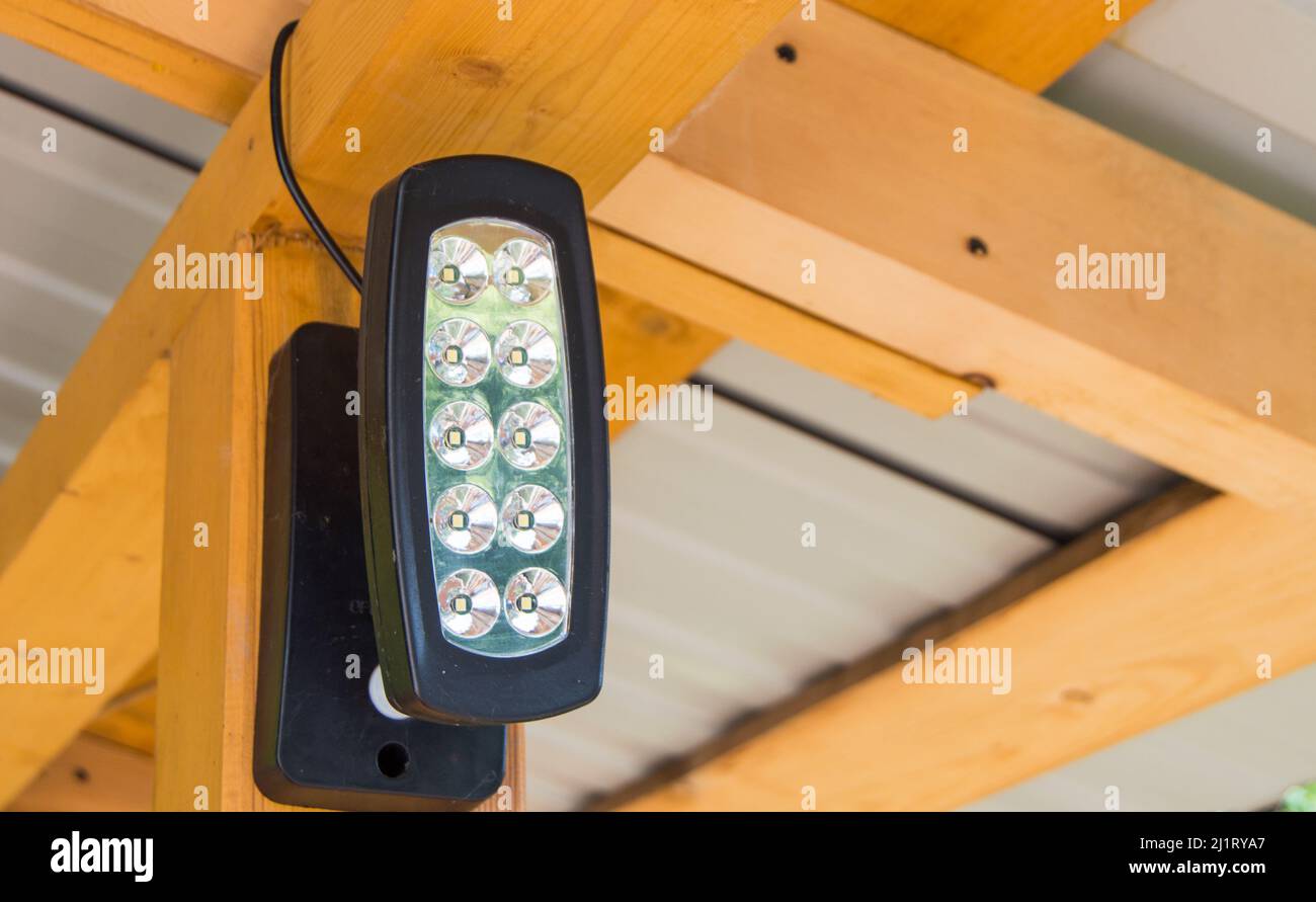 LED floodlight, a floodlight on the top of the roof, for lighting a ...