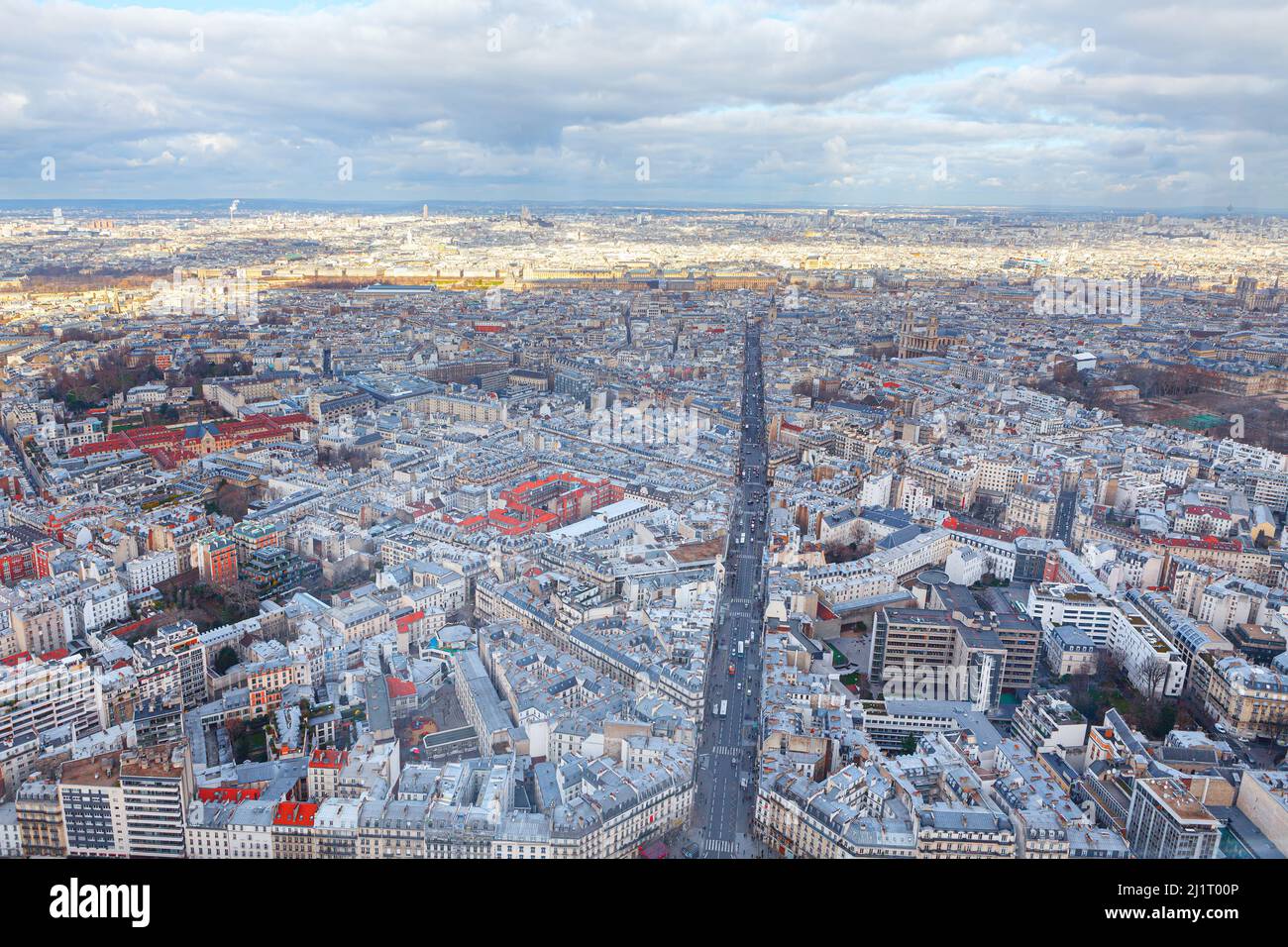 Aerial view of Paris City . European Capital City View from Above Stock ...