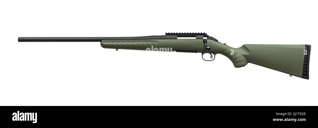 Modern bolt carbine isolated on white background. Weapons for sports ...