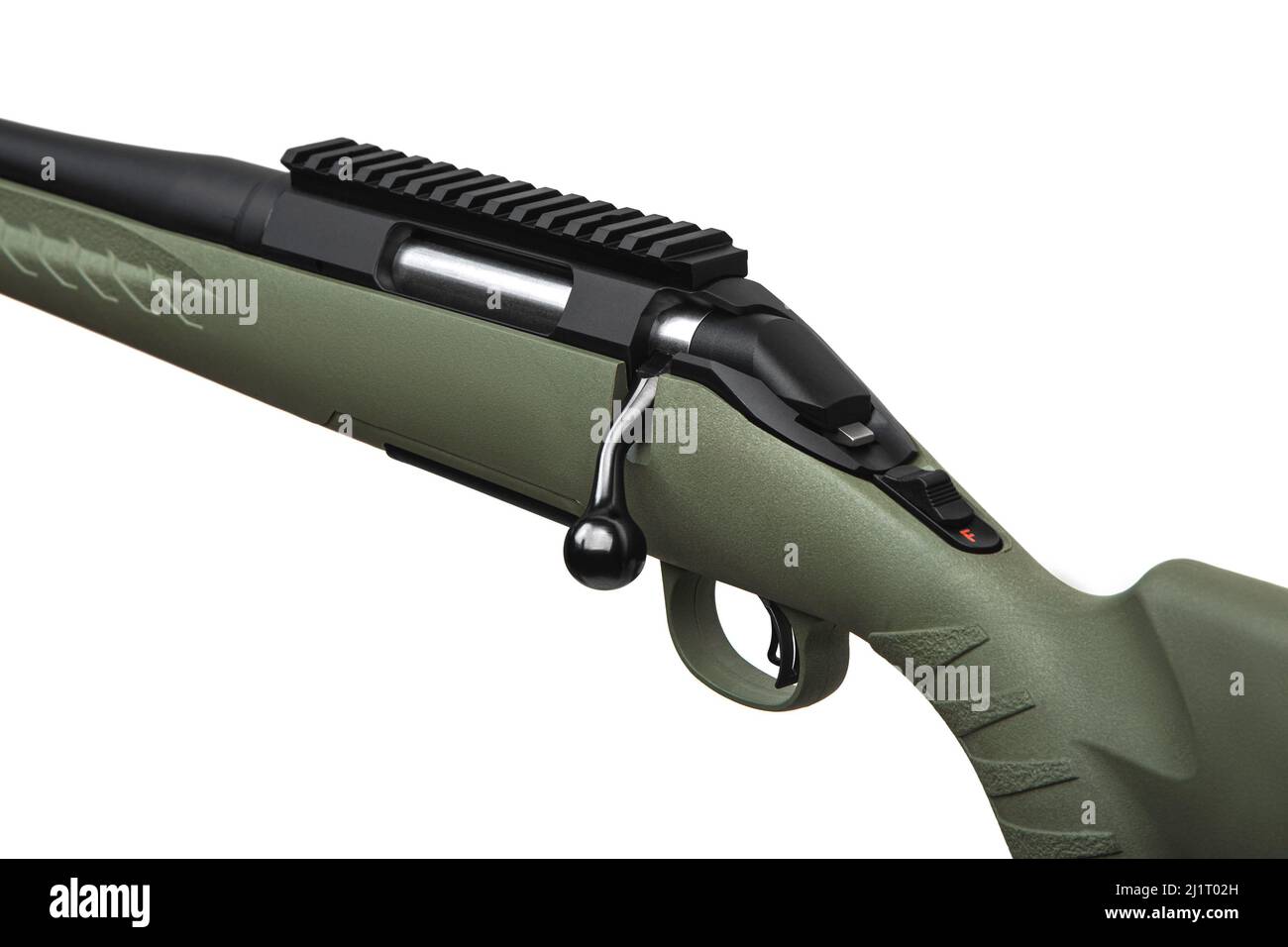 Modern bolt carbine isolated on white background. Weapons for sports ...