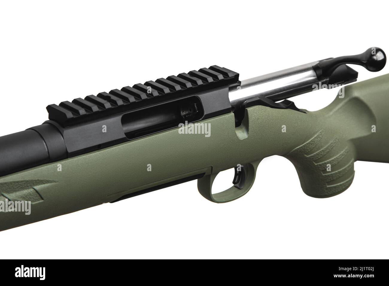 Modern bolt carbine isolated on white background. Weapons for sports ...