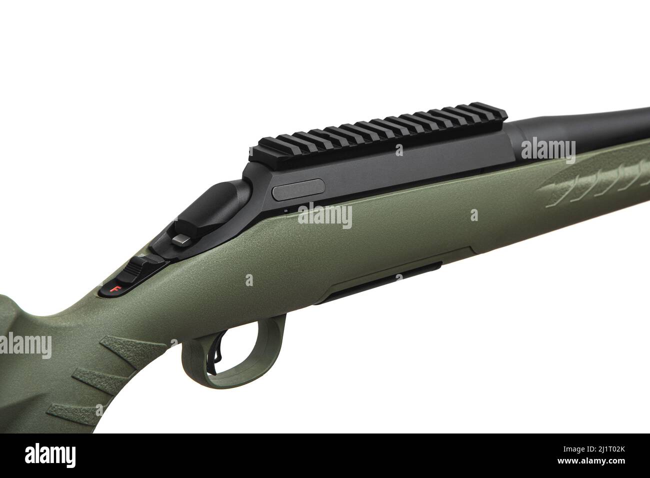 Modern bolt carbine isolated on white background. Weapons for sports ...