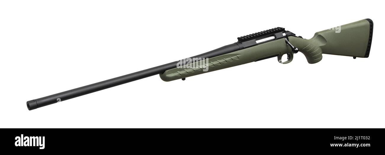 Modern bolt carbine isolated on white background. Weapons for sports ...