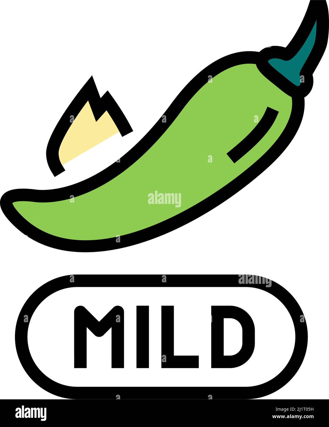 spicy level mild color icon vector illustration Stock Vector Image ...