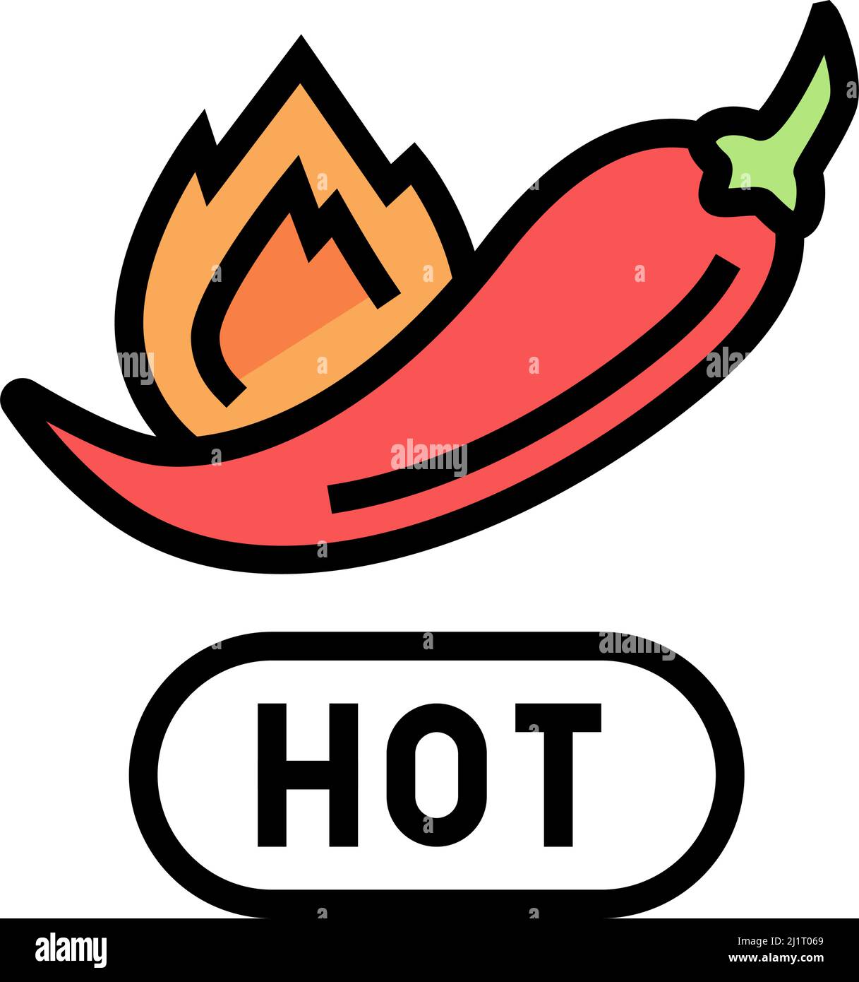spicy level hot color icon vector illustration Stock Vector Image & Art ...