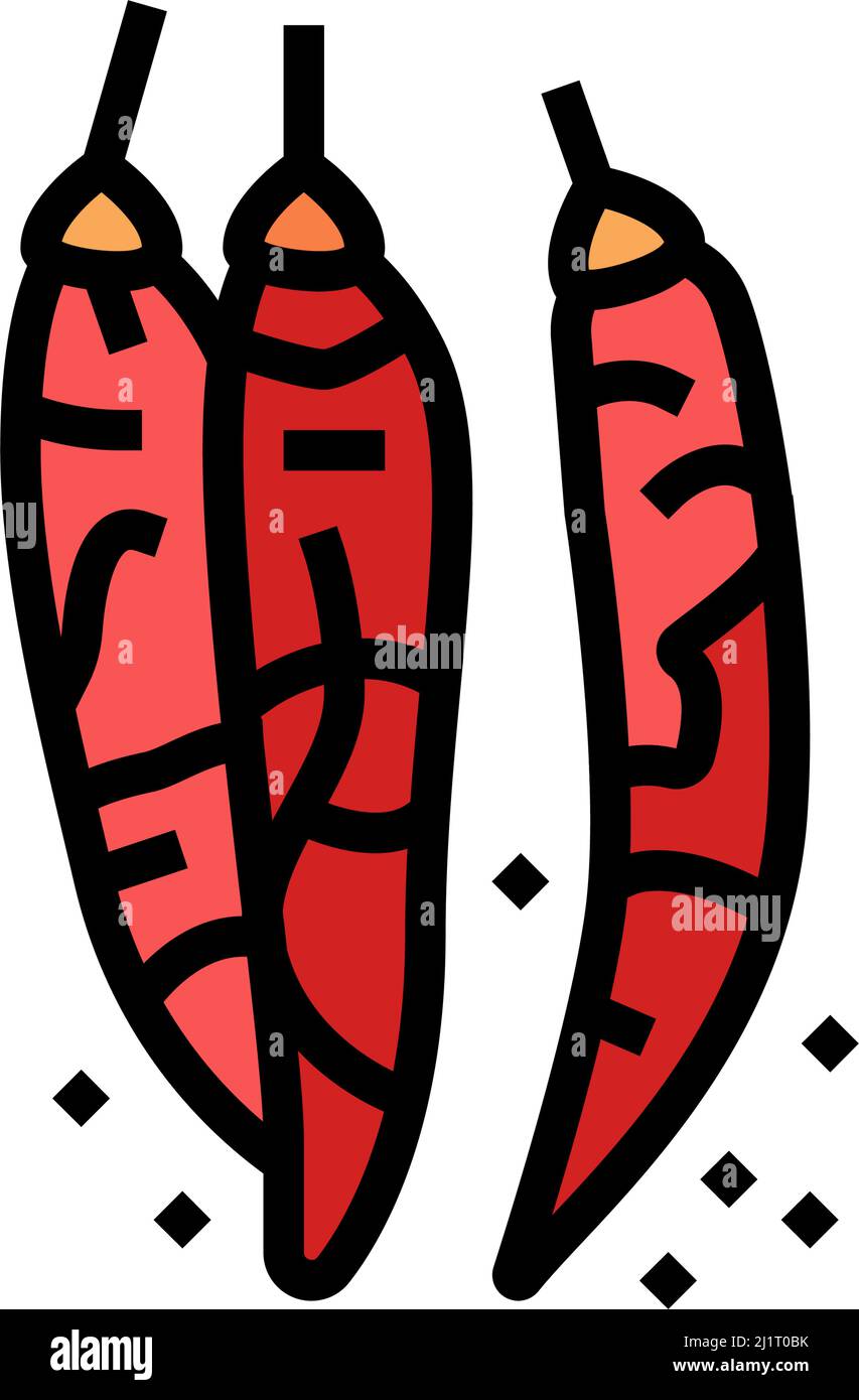 Dried chili Stock Vector Images - Alamy