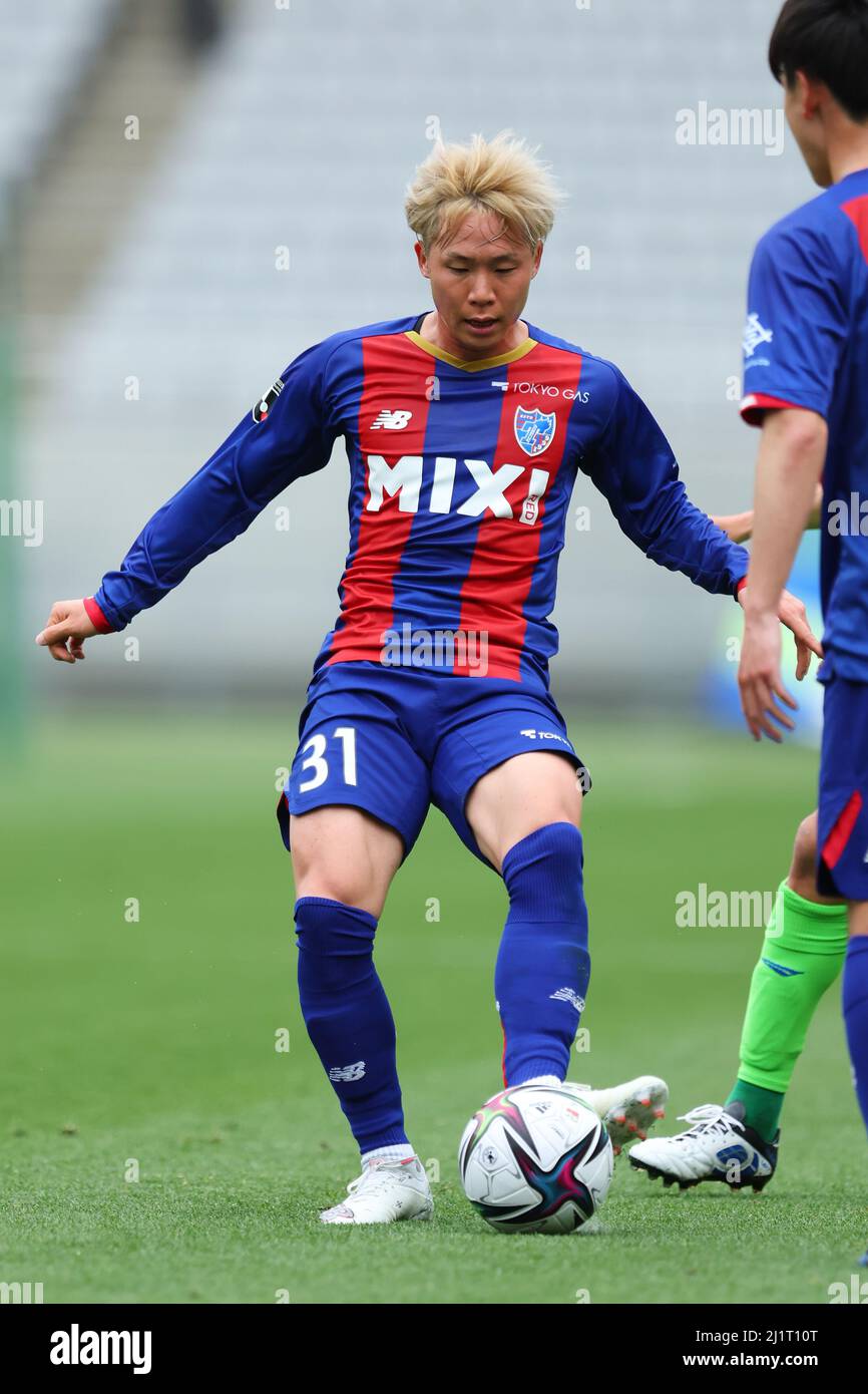 Ajinomoto Stadium, Tokyo, Japan. 26th Mar, 2022. Shuto Abe (FC Tokyo ...