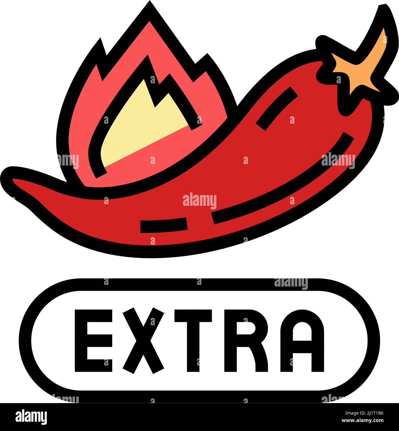 spicy level extra color icon vector illustration Stock Vector Image ...