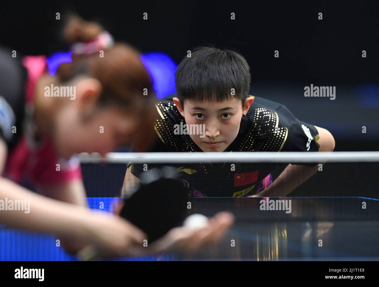 Doha, Qatar. 27th Mar, 2022. Fan Siqi of China competes during the ...