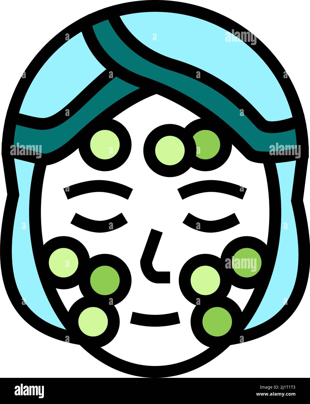 spa procedure cucumber color icon vector illustration Stock Vector ...