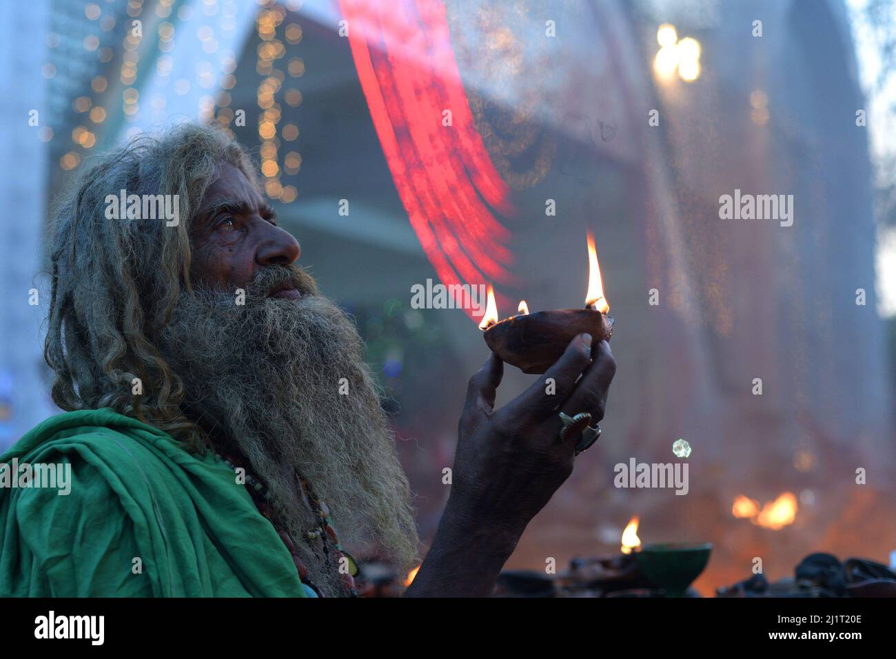 Pakistani devotees attend the three-days 434th annual Urs 'Festival of lights' at the shrine of ...