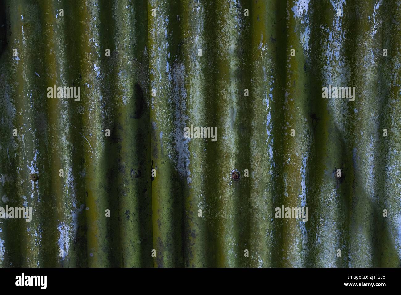 Blue corrugated iron fence hi-res stock photography and images - Alamy