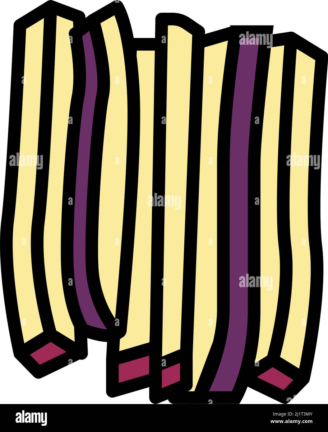 sticks cut eggplant color icon vector illustration Stock Vector Image ...