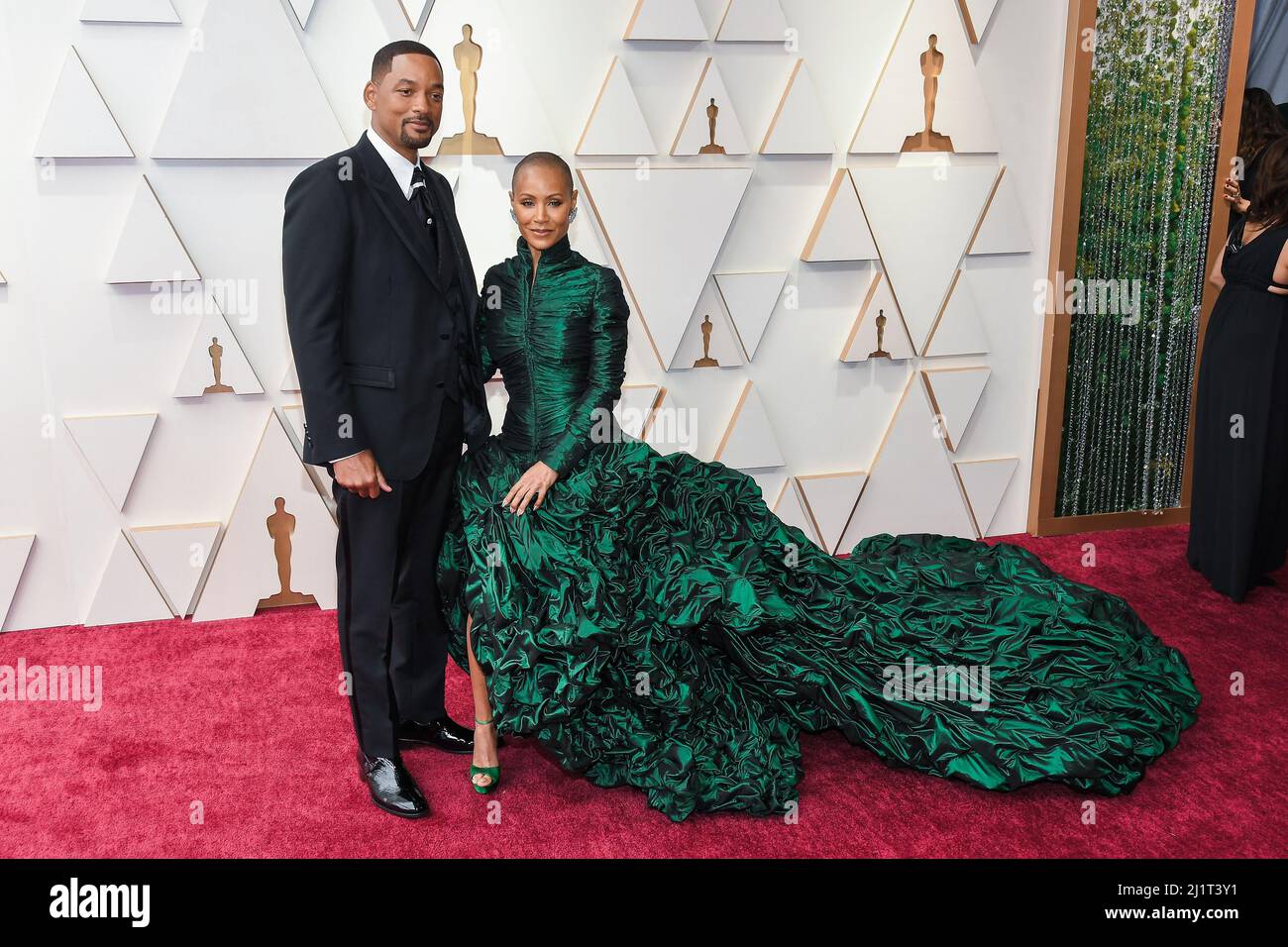 Will Smith and Jada Pinkett Smith walking on the red carpet at the 94th ...