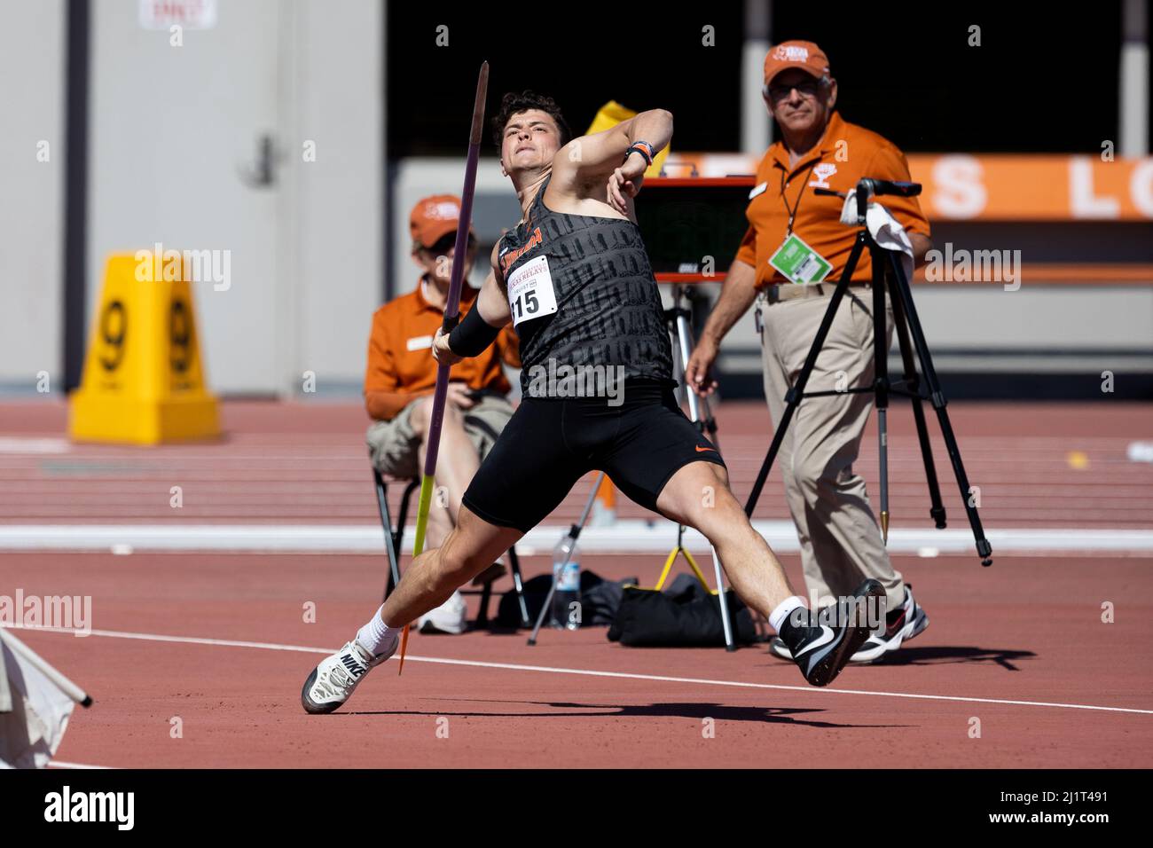 Florida’s Zach Godbold throws the javelin during the 94th Clyde ...