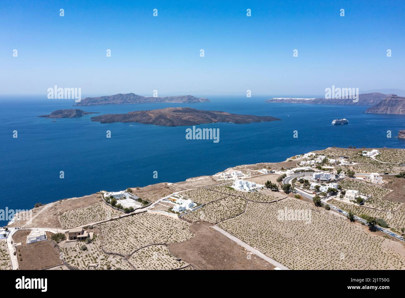 Church megalochori village santorini island hi-res stock photography ...