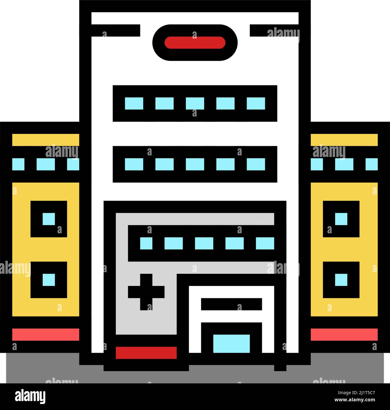 hospital building color icon vector illustration Stock Vector Image ...